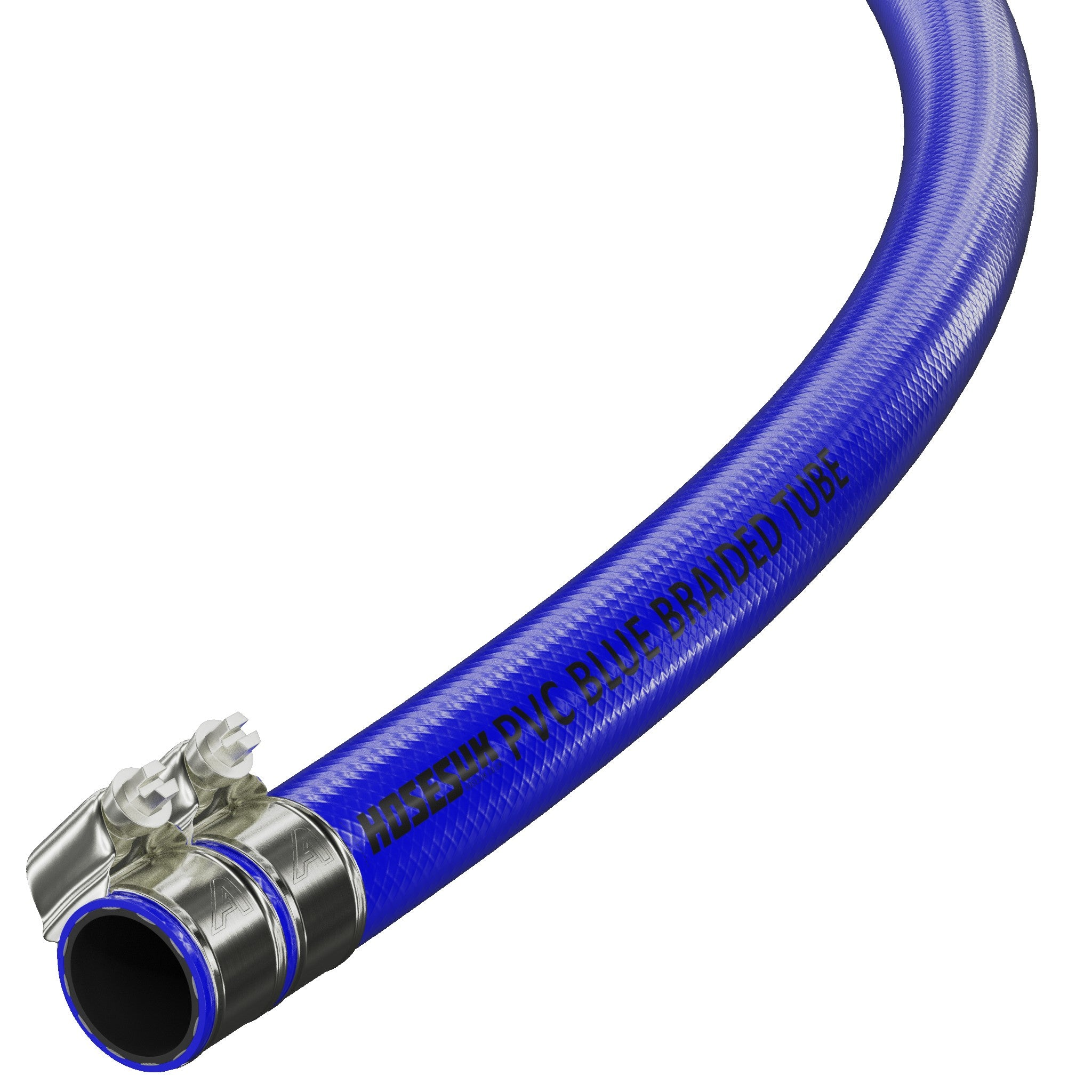 Blue Braided PVC Tubing Reinforced Air & Water Hose - Silicone Hose UK