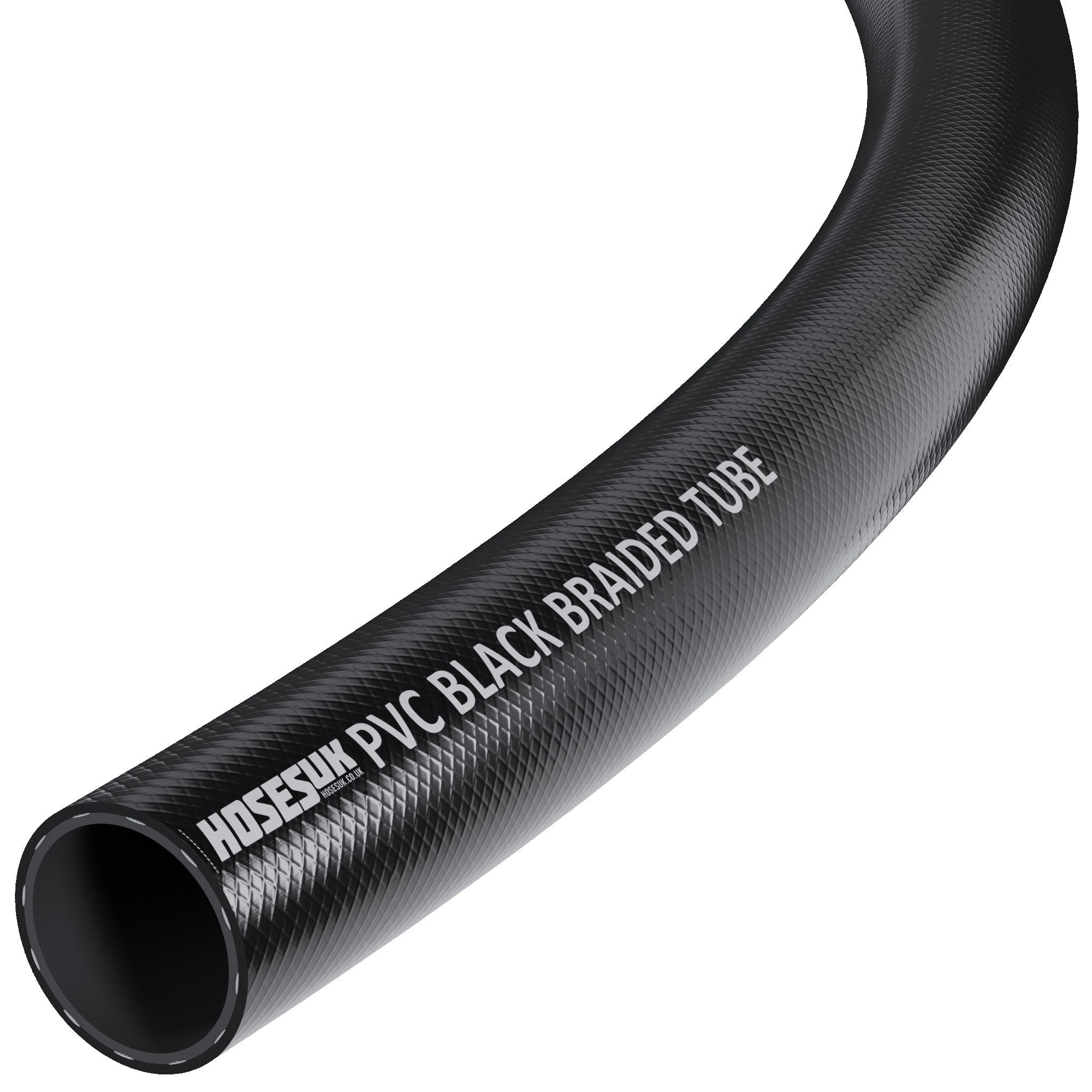 PVC Polyester Braided Reinforced Black Hose - Silicone Hose UK