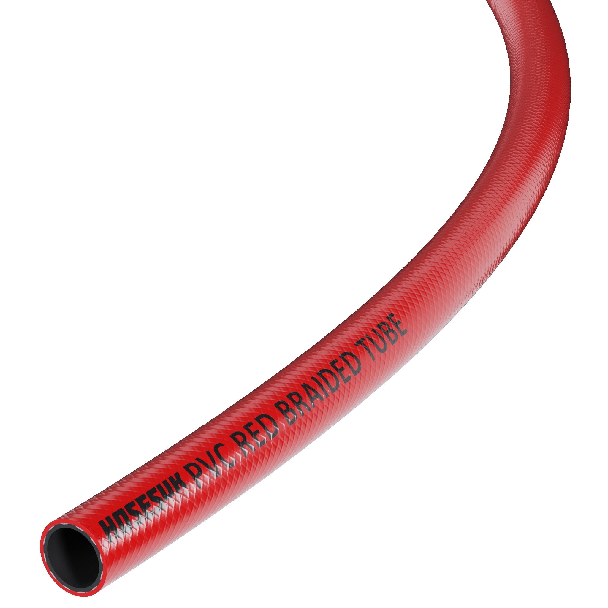 PVC Polyester Braided Reinforced Red Hose - 10mm - Silicone Hose UK