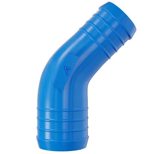 Blue Plastic 45 Degree Reducer Barbed Joiner – Silicone Hose UK