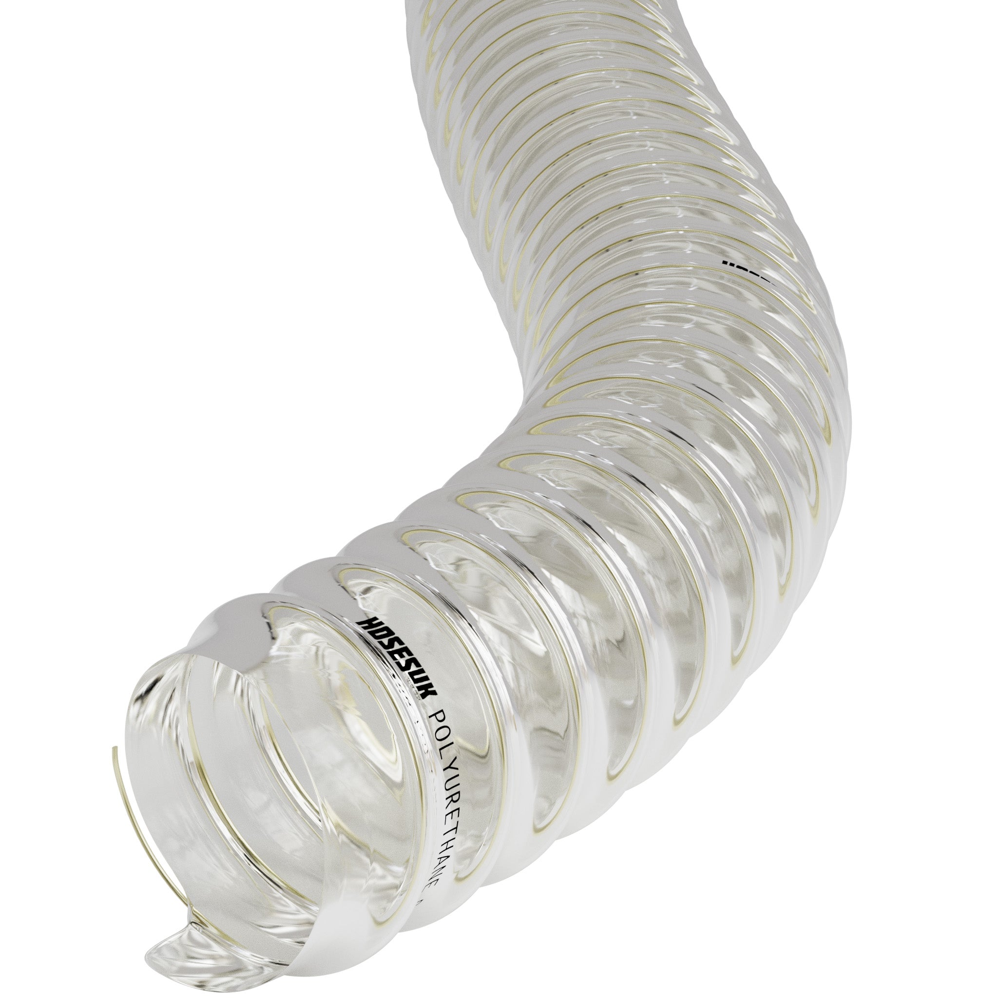 80m ID Polyurethane Dust Extraction Abrastion Resistant Ducting ...