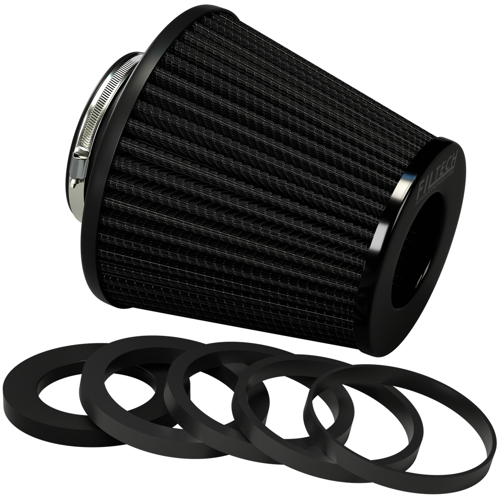 Filtech Black Twin Cone Conical Air Filter With Reducing Rings ...
